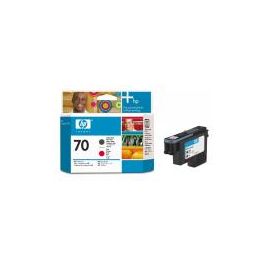 Genuine HP 70 (C9409A) Matte Black / Red Inkjet Printhead by HP ...