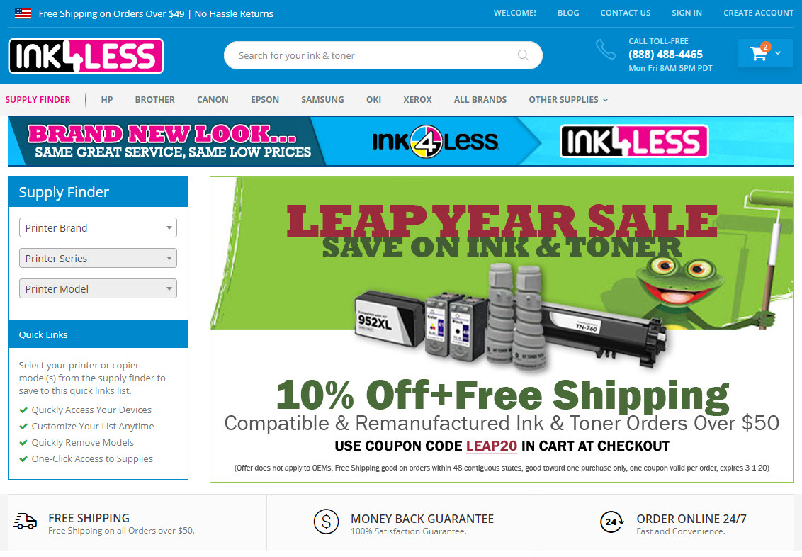 New Website Launched! | Ink4Less.com